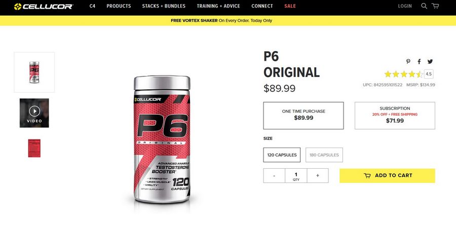 Cellucor P6 Review 2025: Pump Your Natural T-Levels Organically